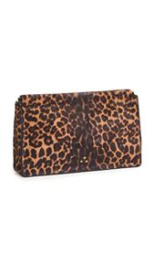 jerome dreyfuss women’s clic clac l clutch, leopard, print, brown, one size