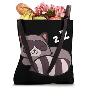 Raccoon Sleeping Funny Raccoon Tote Bag