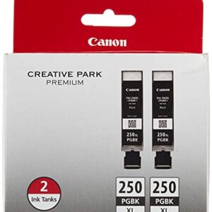 Canon PGI-250XL Black Twin Pack Compatible to MG6320, iP7220 & MG5420, MX922, MG7120, MG6420, MG5520, MG7520, MG6620, MG5620