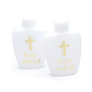 JIDAFANG-US 20Pack Holy Water Container Holy Water Empty Containers with Gold Cross 60ml Holy Water Plastic Bottle for Compact and Portable Catholic Holy Water Bottle (SDSNTGKJY427)