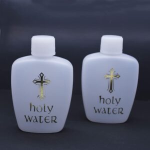 JIDAFANG-US 20Pack Holy Water Container Holy Water Empty Containers with Gold Cross 60ml Holy Water Plastic Bottle for Compact and Portable Catholic Holy Water Bottle (SDSNTGKJY427)