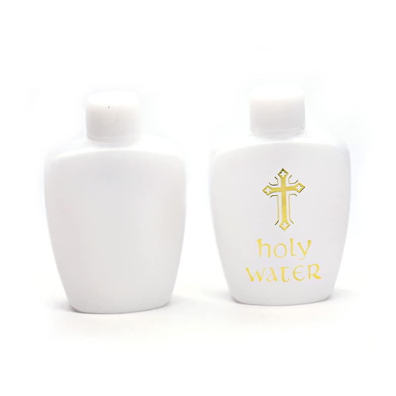 JIDAFANG-US 20Pack Holy Water Container Holy Water Empty Containers with Gold Cross 60ml Holy Water Plastic Bottle for Compact and Portable Catholic Holy Water Bottle (SDSNTGKJY427)