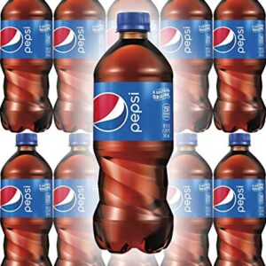 Pepsi Soda, 20oz Bottle (Pack of 10, Total of 200 Fl Oz)