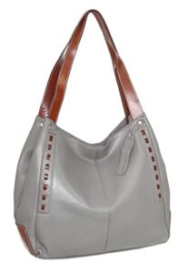 nino bossi handbags alyssa satchel (stone)