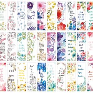 Flower Poetry Theme Colorful Bookmarks, 30 PCS (Flower Poetry)