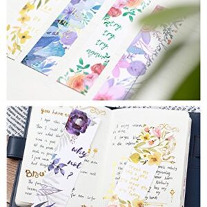 Flower Poetry Theme Colorful Bookmarks, 30 PCS (Flower Poetry)