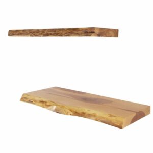 VINTAYARD Rustic Wood Floating Shelves, Live Edge Wooden Shelf for Farmhouse Wall Decor, Set of 2 Shelves Made from American Wood, Hand Finished and Sealed (Cedar, 24 inches Long)