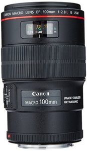 canon ef 100mm f/2.8l is usm macro lens for canon digital slr cameras (renewed)