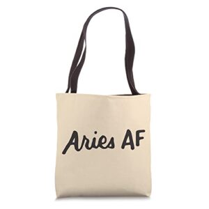 aries af astrology zodiac sign march april birthday gifts tote bag