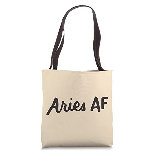 Aries AF Astrology Zodiac Sign March April Birthday Gifts Tote Bag