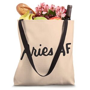 Aries AF Astrology Zodiac Sign March April Birthday Gifts Tote Bag