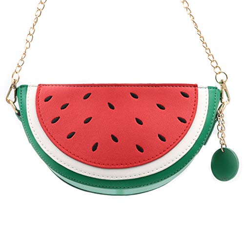 QiMing Watermelon CrossBody Purse Bag,PU Phone Shoulder Wallet for Women Girl