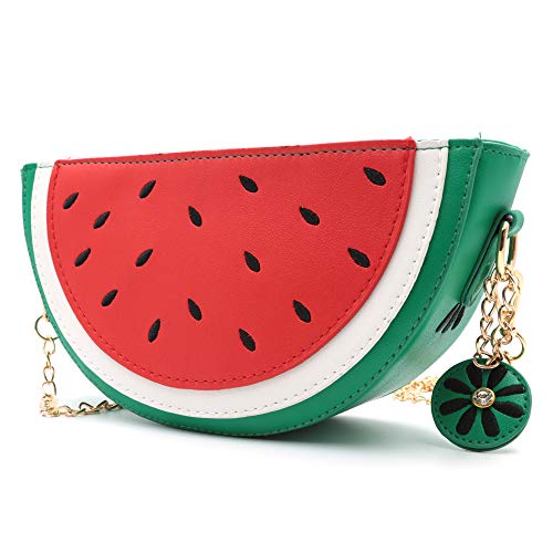 QiMing Watermelon CrossBody Purse Bag,PU Phone Shoulder Wallet for Women Girl