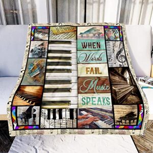 jo-ann when words fail music speak blanket piano fleece blanket piano lover blanket pianist blanket gift for pianist piano lovers gift blanket for her him