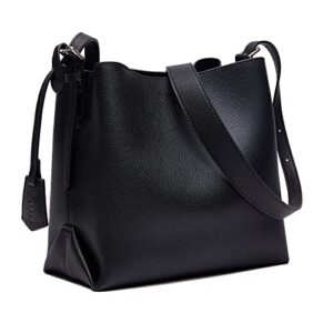 hobo bags for women, black leather shoulder purse ladies designer crossbody bucket handbags