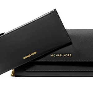 Michael Kors Small Saffiano Leather Convertible Crossbody Bag (black)