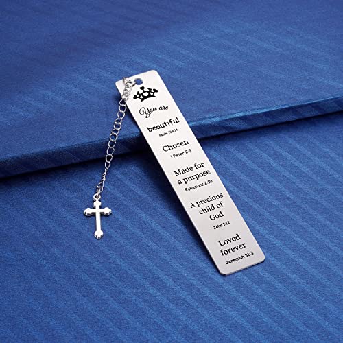 Kvekstio Inspirational Christian Bookmark Gifts for Women, Book Lovers Religious Bible Verse Bookmark for Daughter Girls, Baptism Religious Church Gifts