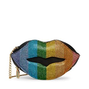 betsey johnson pucker up kitsch crossbody, rainbow