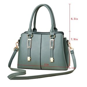 JHVYF Hobo Bags for Women PU Leather Tote Bag Shoulder Bag Top Handle Satchel Purses and Handbags #E Green