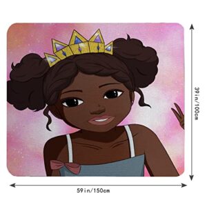 Tveinard Black Girl Magic Carpets for Girls Kids Polyester Fiber Non-Slip Floor Rug Sofa Floor Mat for Living Room Birthday Gift for Black Women Girls