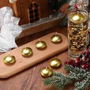 40 Pieces Valentine's Day Unscented Floating Candles for Centerpieces Floating Warm Tealights Candles Floating Candles for Wedding Party Pool Spa Christmas Bathtub Dinner Christmas Party Decoration