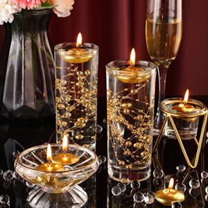 40 Pieces Valentine's Day Unscented Floating Candles for Centerpieces Floating Warm Tealights Candles Floating Candles for Wedding Party Pool Spa Christmas Bathtub Dinner Christmas Party Decoration