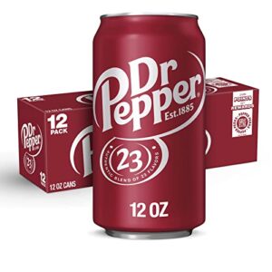 Dr Pepper Soda, 12 fl oz cans, 12 pack