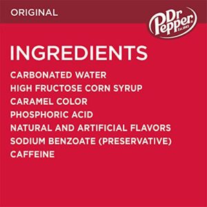 Dr Pepper Soda, 12 fl oz cans, 12 pack