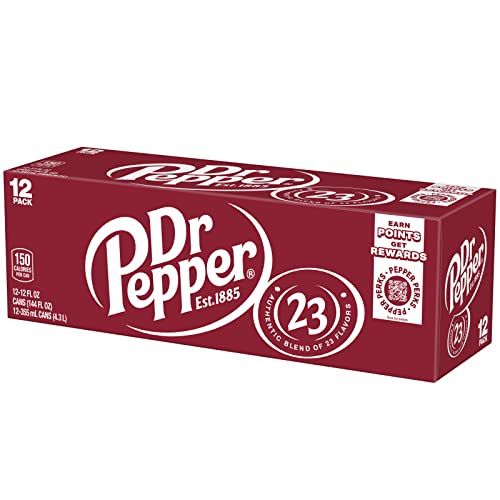 Dr Pepper Soda, 12 fl oz cans, 12 pack