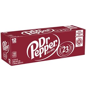 Dr Pepper Soda, 12 fl oz cans, 12 pack