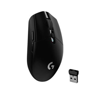 logitech g305 lightspeed wireless gaming mouse, hero 12k sensor, 12,000 dpi, lightweight, 6 programmable buttons, 250h battery life, on-board memory, pc/mac – black