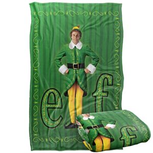 elf buddy the elf logo silky touch super soft throw blanket 36″ x 58″