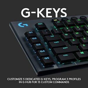 Logitech G915 Wireless Mechanical Gaming Keyboard (Clicky), Black