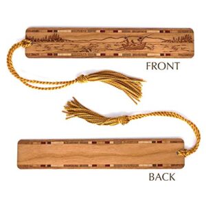 Drift Boat Fishing Fishermen Engraved Wooden Bookmark - Also Available with Personalization - Made in USA