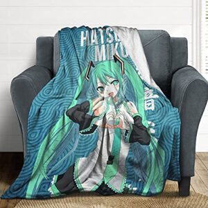 Flannel Fleece Blanket Anime Microfiber Cozy Lightweight Soft Throws and Blankets for Sofa 50 inx60 in