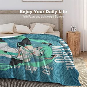 Flannel Fleece Blanket Anime Microfiber Cozy Lightweight Soft Throws and Blankets for Sofa 50 inx60 in