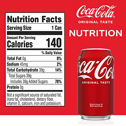 Coca Cola Original, 12 Fl Oz Cans, 24 Pack