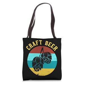 home brewing craft brewer – vintage hops ipa craft beer tote bag