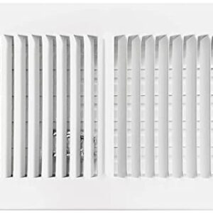 Air Flow Decor 10"x 6" HVAC Vent Cover | 2-Way Steel Air Vent Covers for Wall, Sidewall and Ceiling | Air Supply Register Vents Cover, White (Screws Included) | Outside Dimensions: 11.75" W X 7.75" H