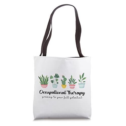 Occupational Therapy Pediatric Therapist OT Month Cute Plant Tote Bag