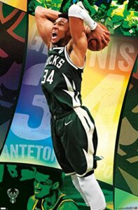 trends international nba milwaukee bucks-giannis antetokounmpo 21 wall poster, 22.375″ x 34″, unframed version