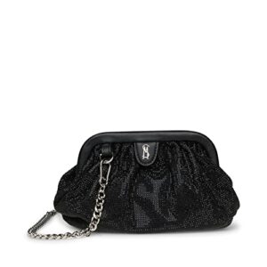 steve madden nikki-r rhinestone clutch crossbody, black