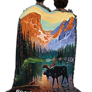 Pure Country Weavers Rocky Mountain National Park Blanket by Kai Carpenter - Anderson Design Group Inc - Gift Tapestry Throw Woven from Cotton - Made in The USA (72x54)