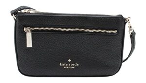 kate spade new york leila pebbled leather clutch bag in black