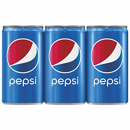 Pepsi Cola Soda Pop, 7.5oz Mini Cans (10 Pack)