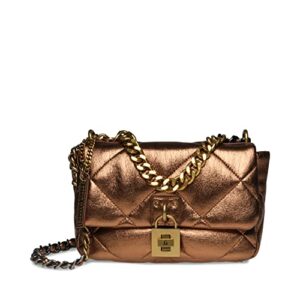 steve madden terra-m metallic crossbody, bronze