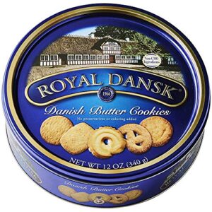 royal dansk danish cookie selection, no preservatives or coloring added, 12 ounce