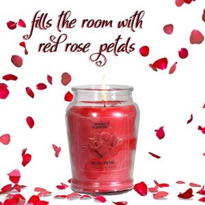 united candle co United Candle Red Rose Petal Jar Candle - 12oz | Scented Candles | Richly Fragranced | Made in USA (Rose Petals), Green,violet,red