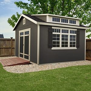 handy home products windemere 10×12 do-it-yourself wooden storage shed with floor