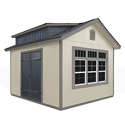 Handy Home Products Windemere 10x12 Do-it-Yourself Wooden Storage Shed with Floor